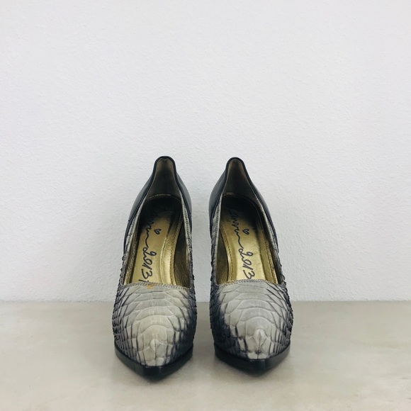Lanvin | Shoes | Lanvin Black Gray Python Platform Pump | Poshmark